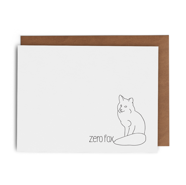 Zero Fox Greeting Card – Lost Art Stationery